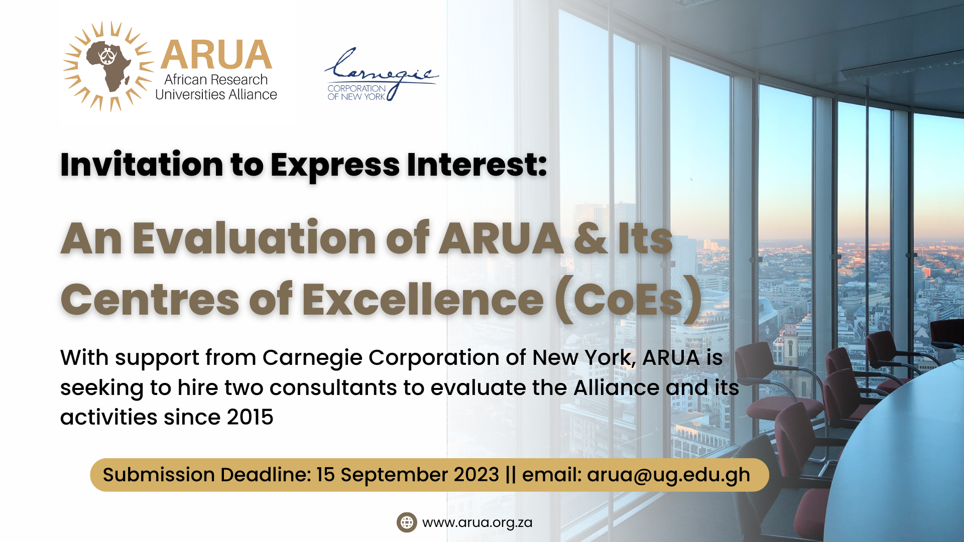 [Completed] Invitation to Express Interest: An Evaluation of ARUA & its ...