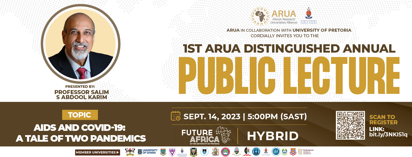 1st ARUA Distinguished Public Lecture: AIDS and Covid-19: A tale of two pandemics - ARUA